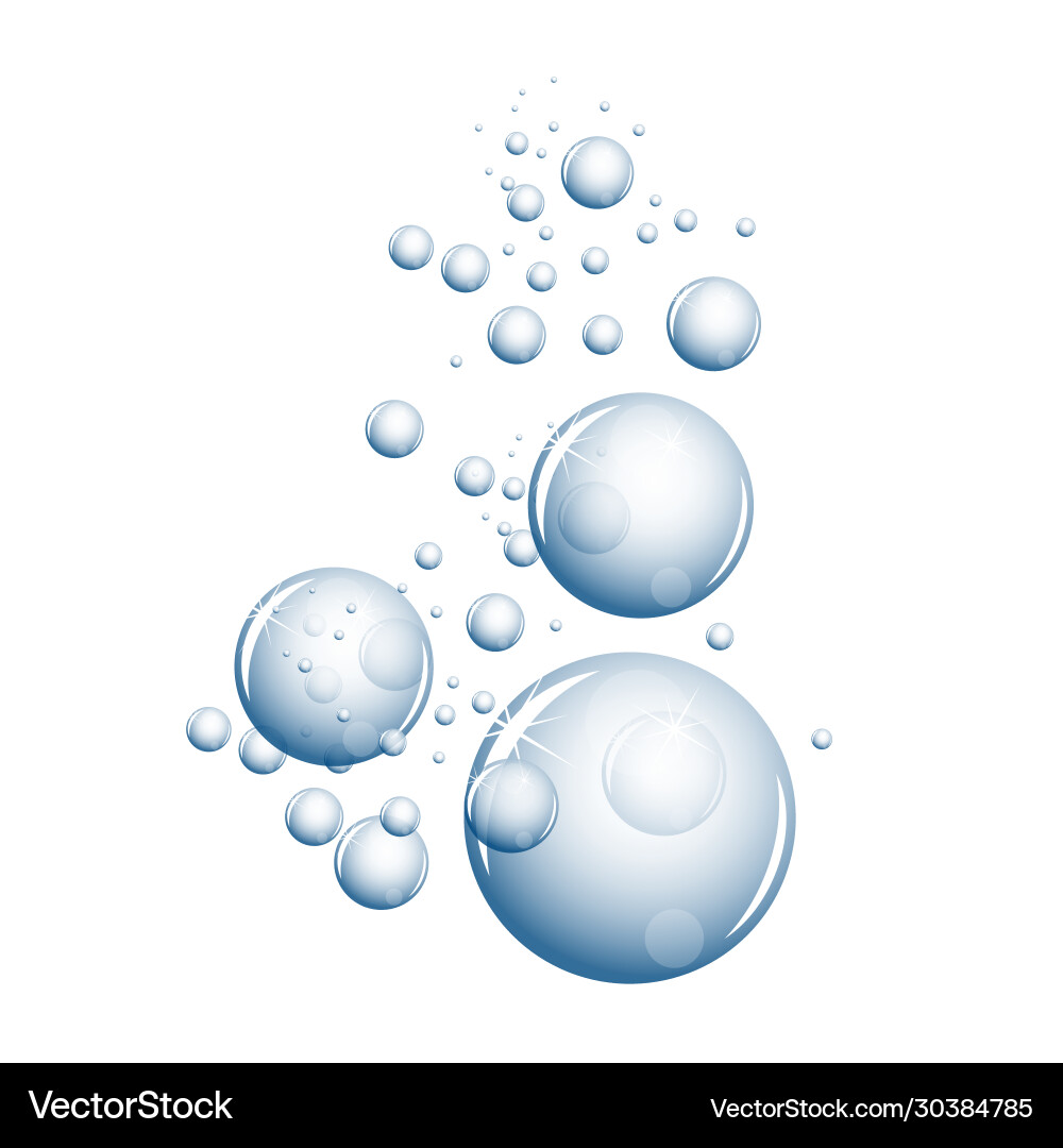 Water bubbles Royalty Free Vector Image - VectorStock