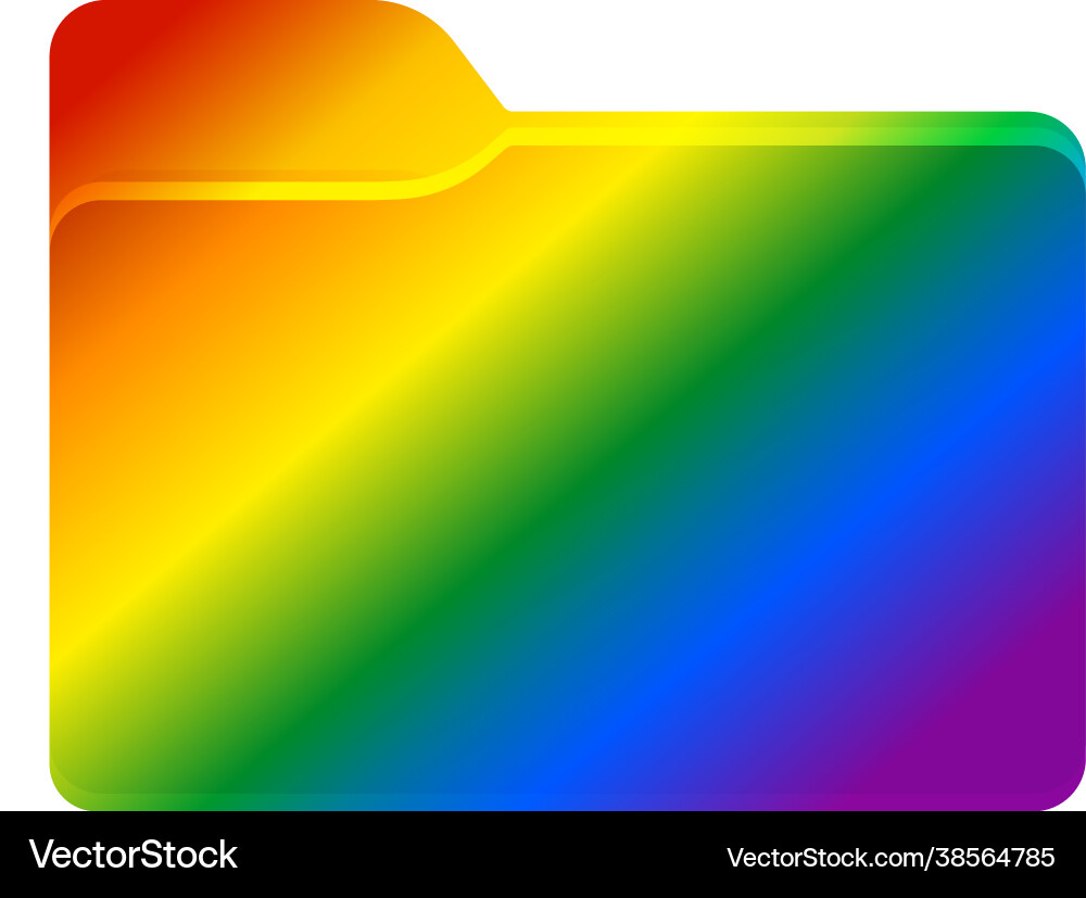Windows 11 - style pride folder icon Royalty Free Vector
