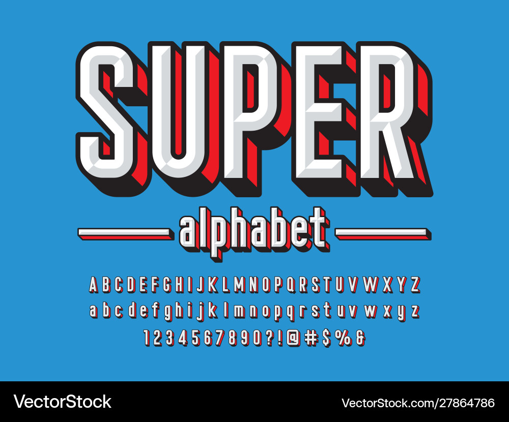 Chisel font Royalty Free Vector Image - VectorStock