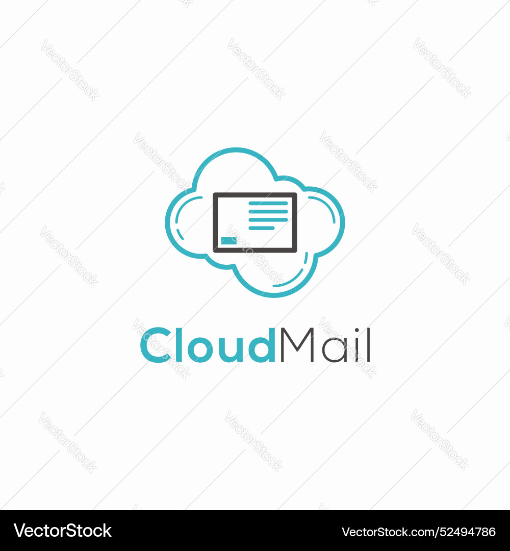 Cloud mail logo design concept Royalty Free Vector Image