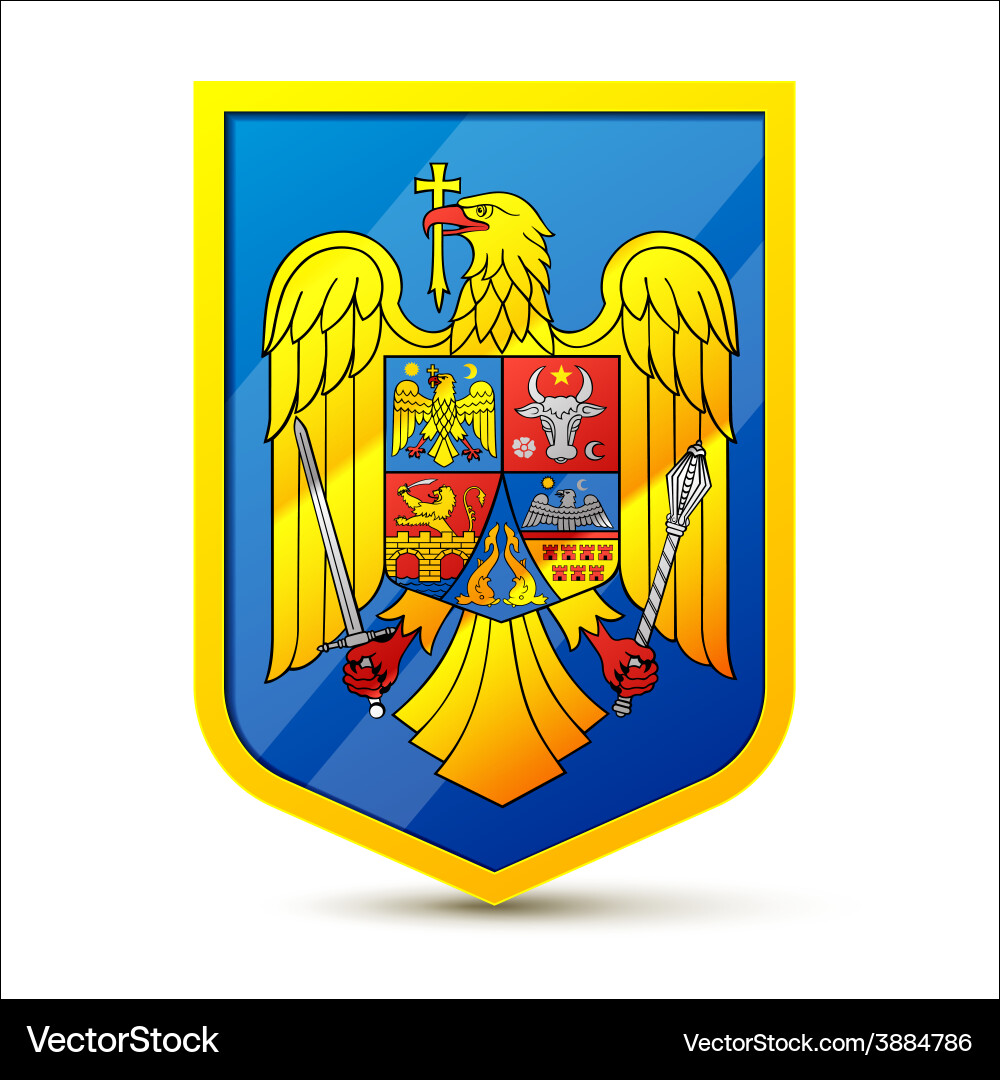 Coat of arms romania Royalty Free Vector Image