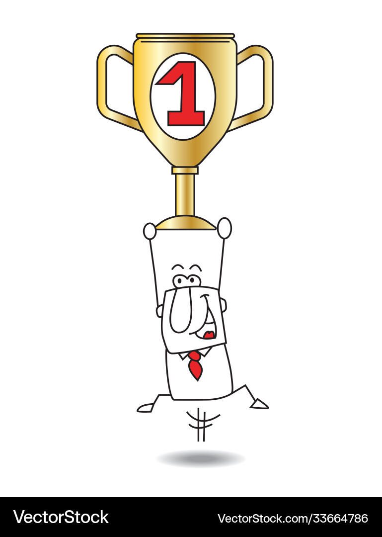 Joe is winner Royalty Free Vector Image - VectorStock