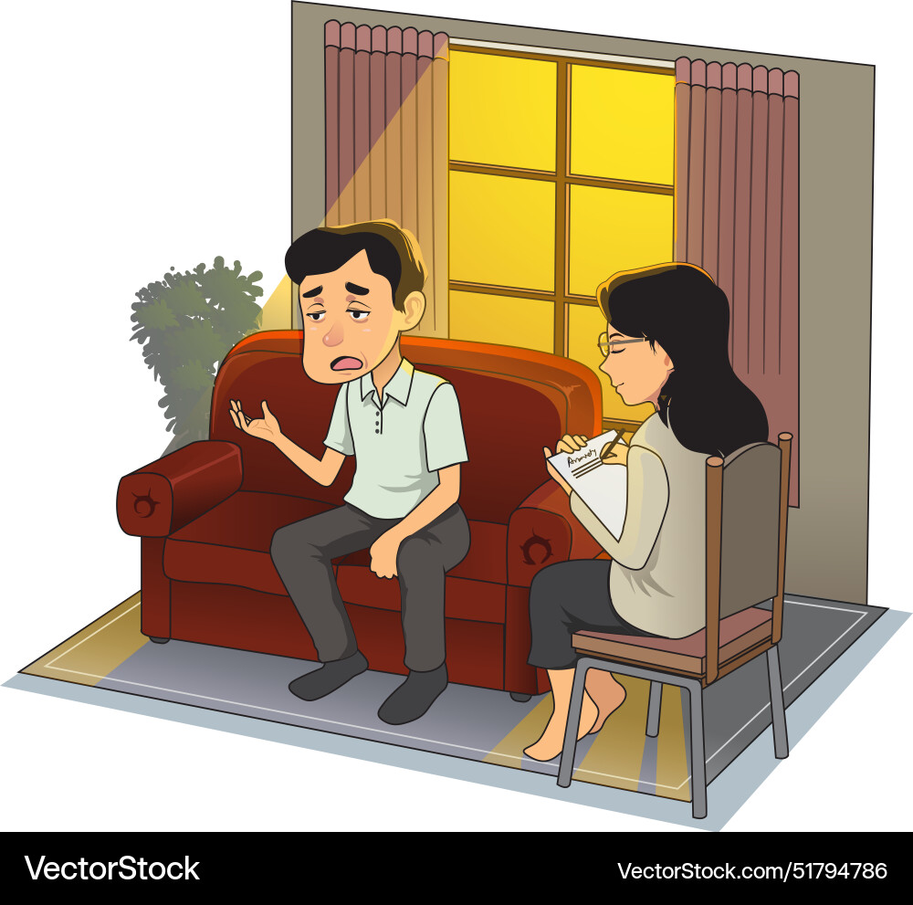 Mental health counseling Royalty Free Vector Image