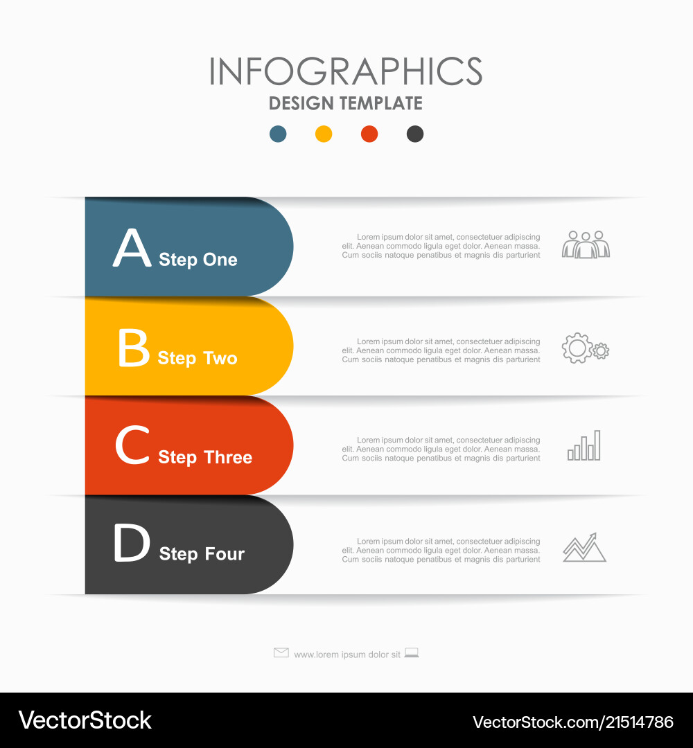 Modern Infographic Template - Blank Layout Vector Image