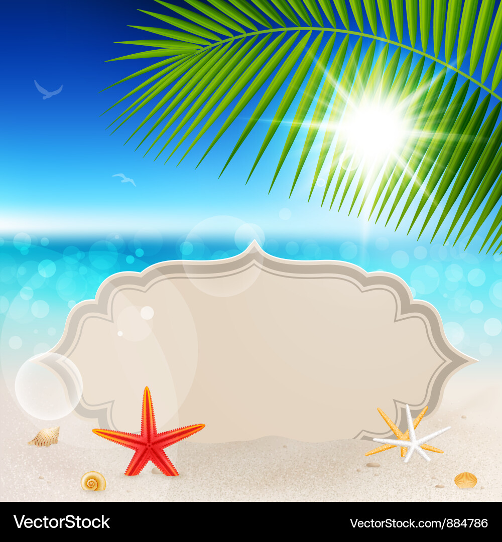 Seaside background Royalty Free Vector Image - VectorStock