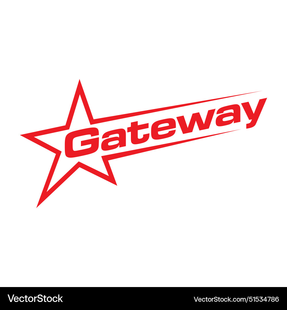 Star gateway logo graphic design Royalty Free Vector Image