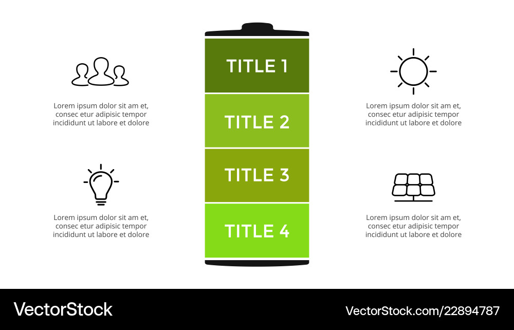 Battery infographic template presentation Vector Image
