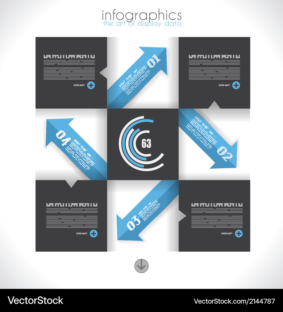 Blocks infographic Royalty Free Vector Image - VectorStock