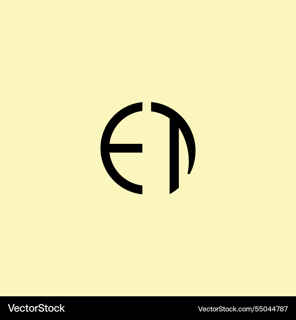 Creative rounded initial letters et logo Vector Image