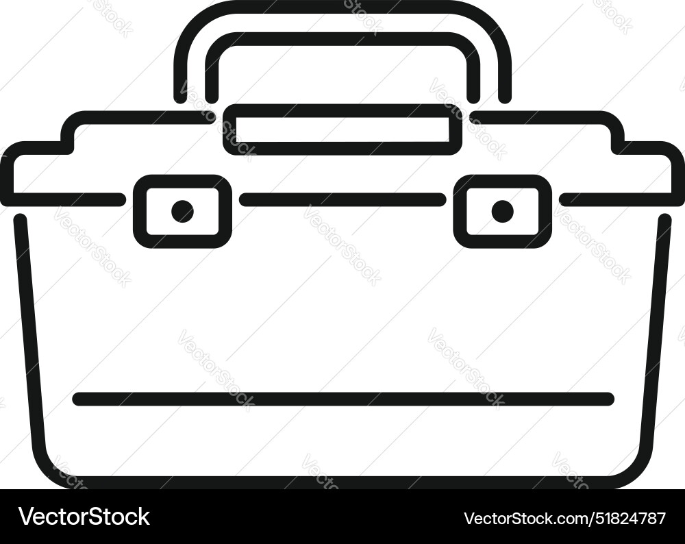 Plastic tool box being used for storage Royalty Free Vector