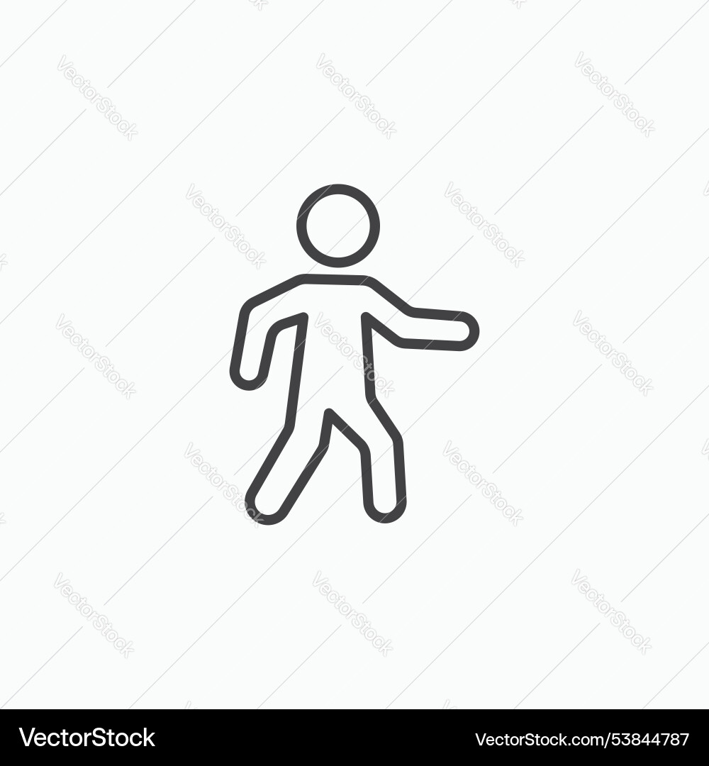 Walk icon set Lizenzfreies Vektorbild - VectorStock