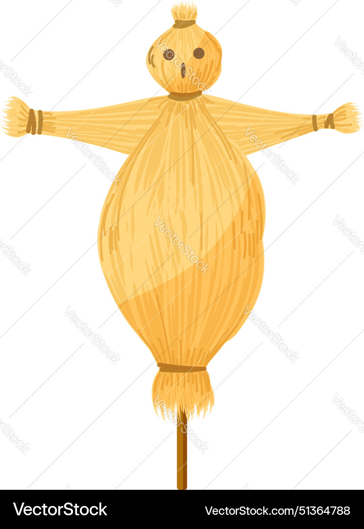 A traditional straw Royalty Free Vector Image - VectorStock