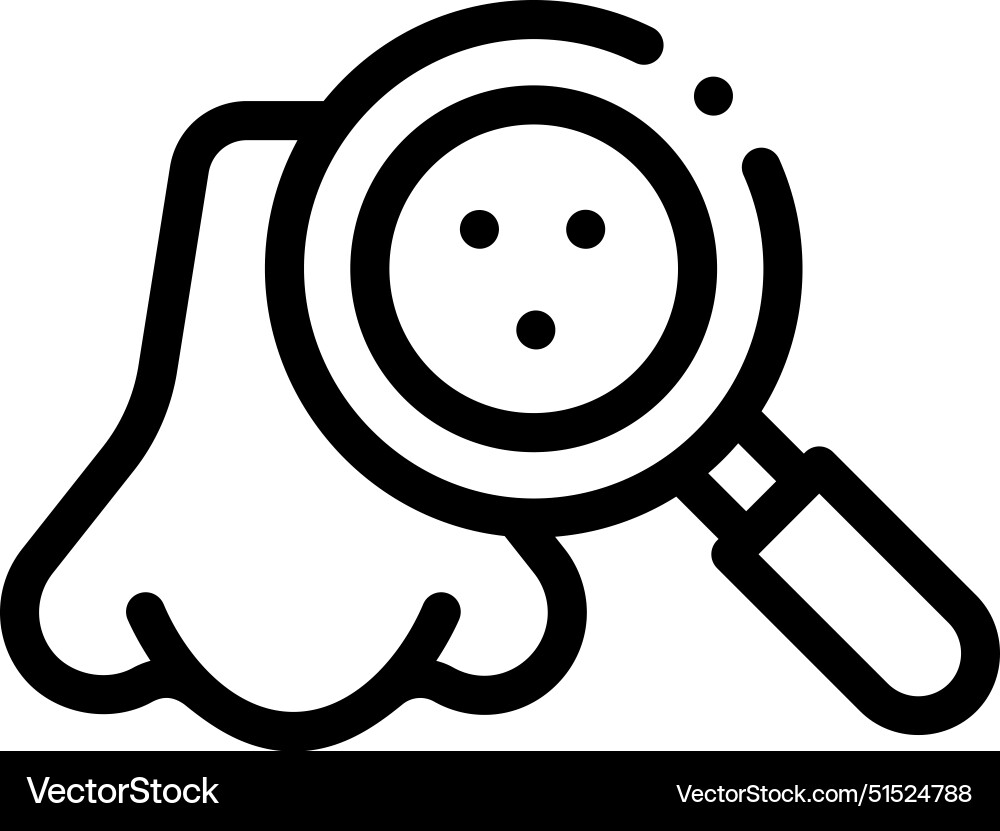 Blackhead icon thin linear style design isolated Vector Image