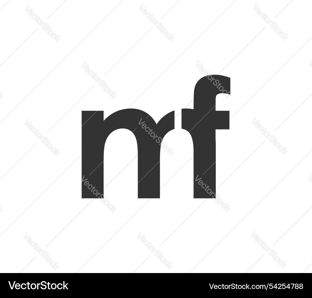 Mf creative geometric initial based modern Vector Image