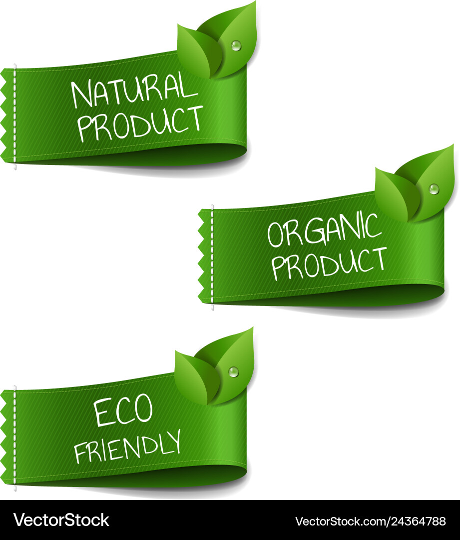 Organic labels set Royalty Free Vector Image - VectorStock