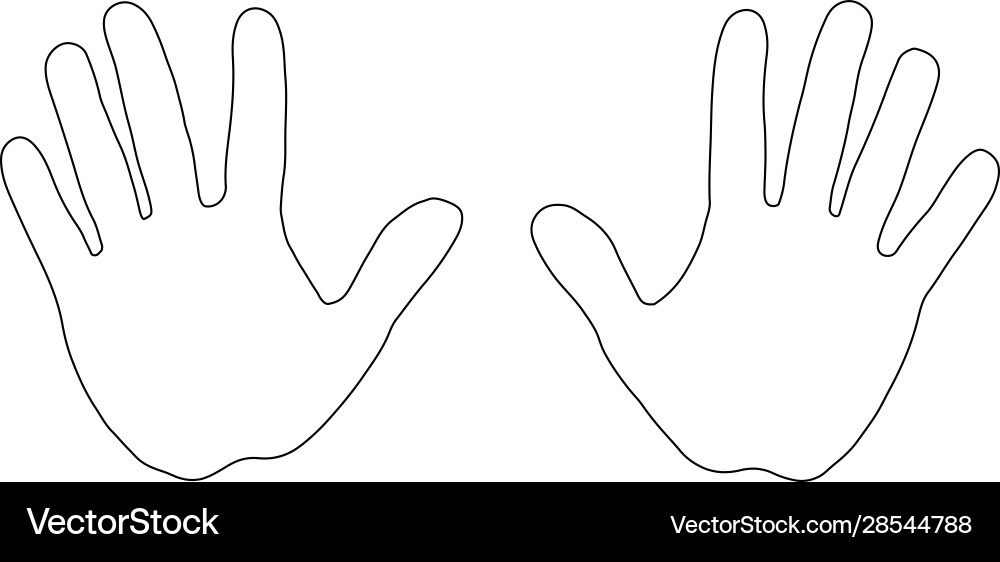 Shape hands Royalty Free Vector Image - VectorStock