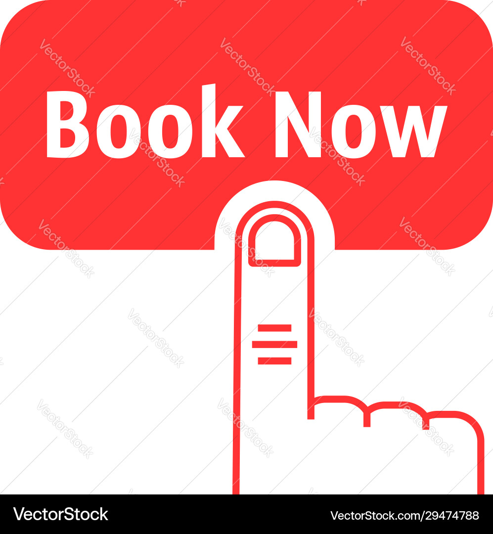Smartphone Booking - Book Now Royalty Free Vector Image
