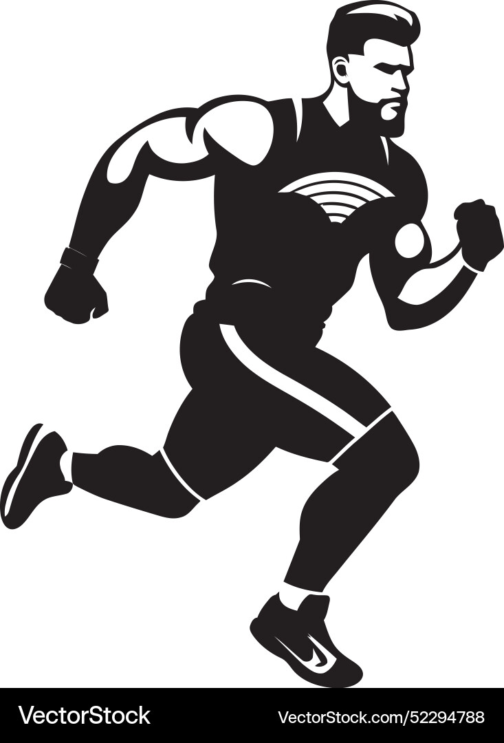 Strength and agility in a black athlete Royalty Free Vector