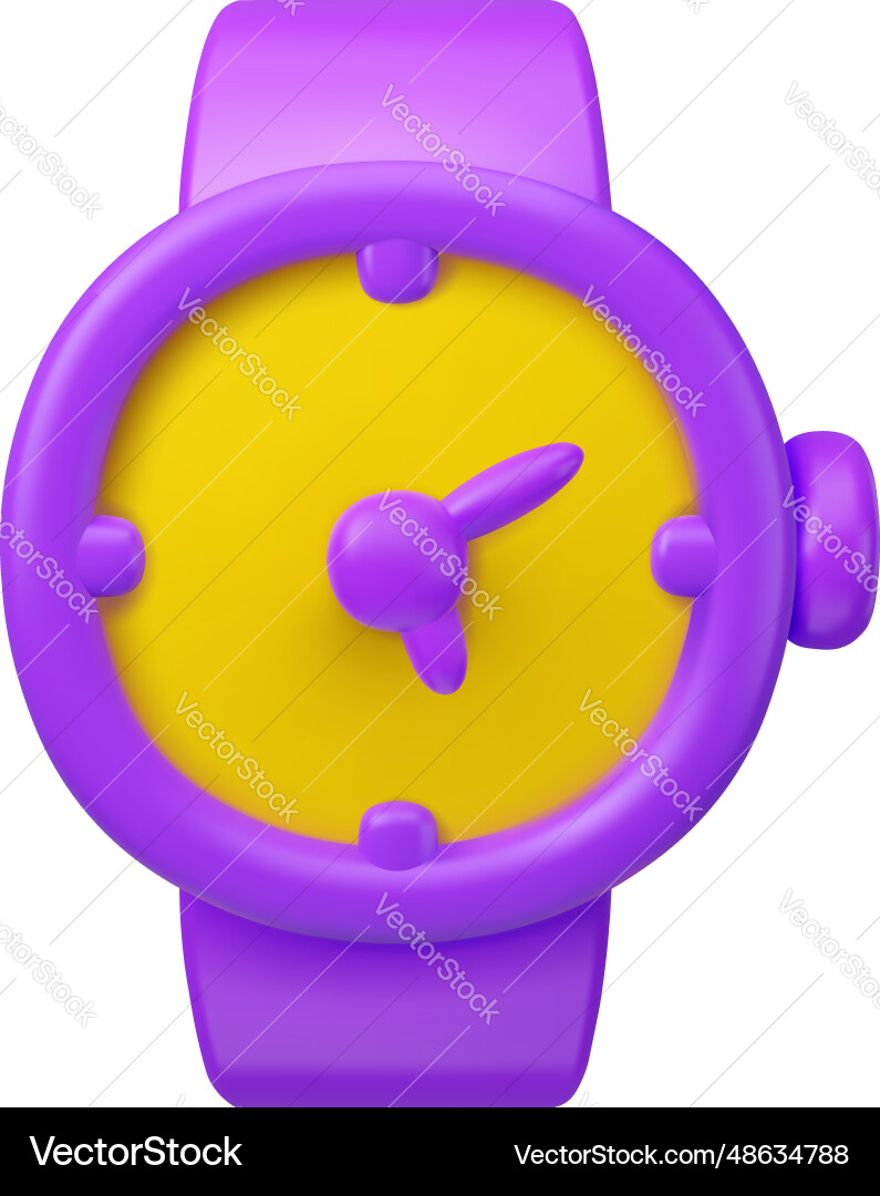 Wrist watch 3d icon Royalty Free Vector Image - VectorStock