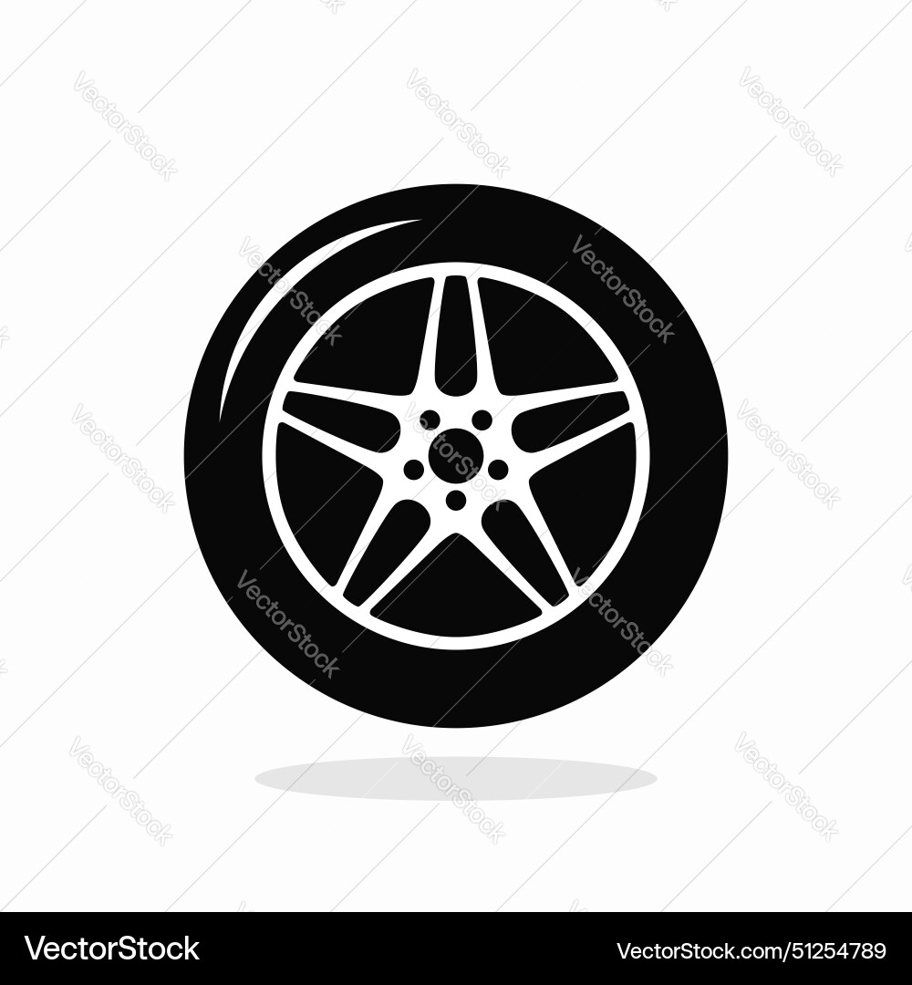 Car wheel icon Royalty Free Vector Image - VectorStock