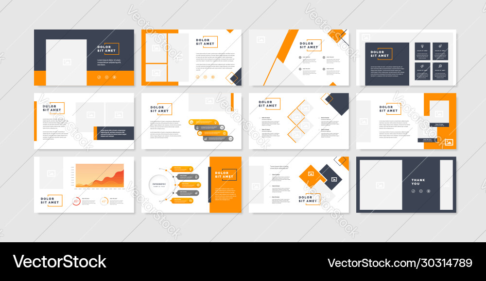 Minimal slides presentation background template Vector Image