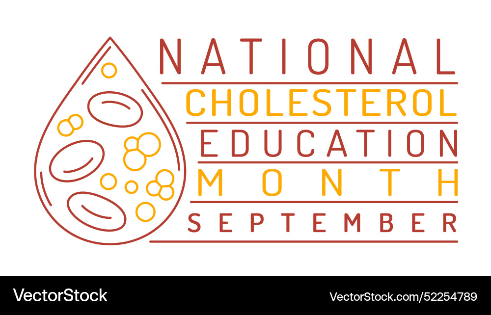 National cholesterol education month editable Vector Image
