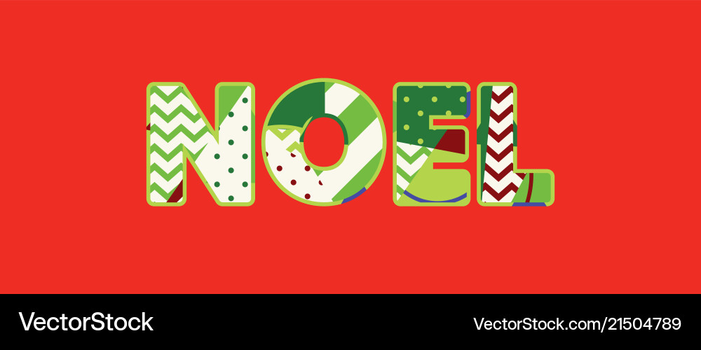 Noel concept word art Royalty Free Vector Image