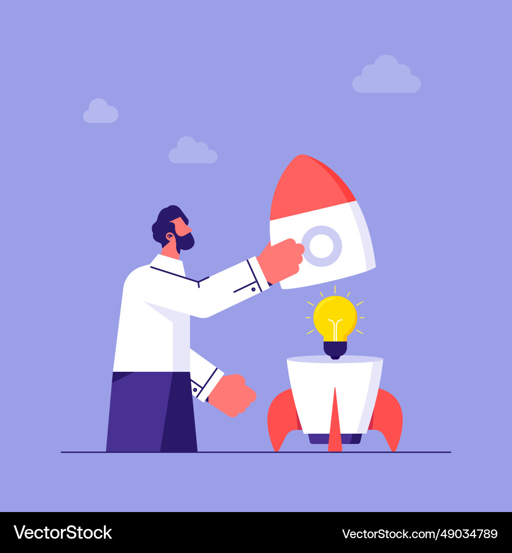 Startup and creative business idea concept Vector Image
