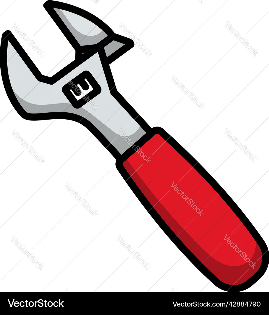 Adjustable wrench icon Royalty Free Vector Image