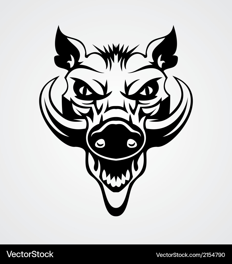 Boar head Royalty Free Vector Image - VectorStock