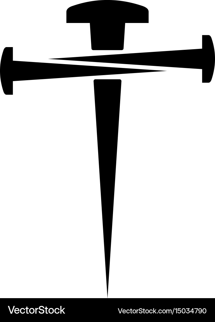 Cross of nails Royalty Free Vector Image - VectorStock