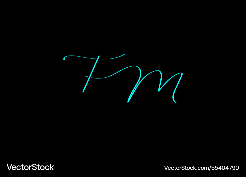 Elegant calligraphy of cursive tm logo Royalty Free Vector