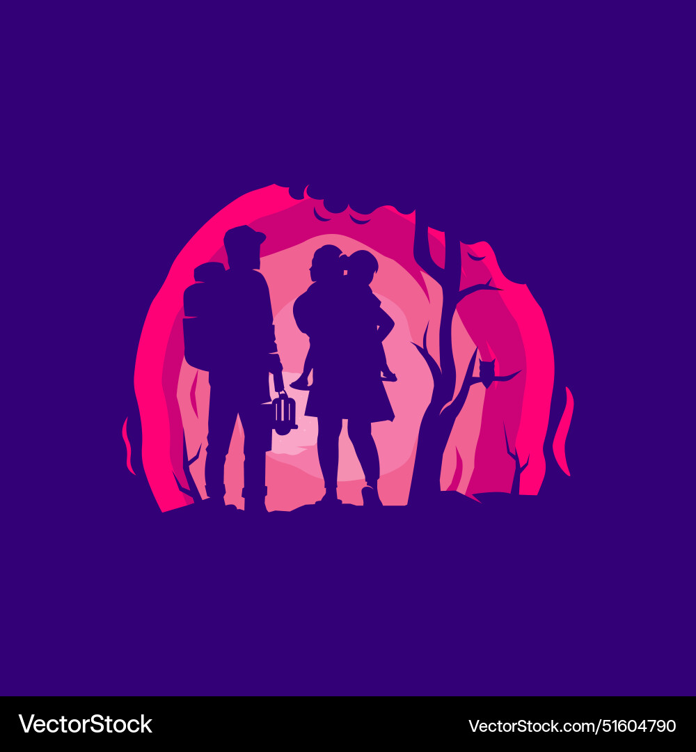 Family on adventure Royalty Free Vector Image - VectorStock