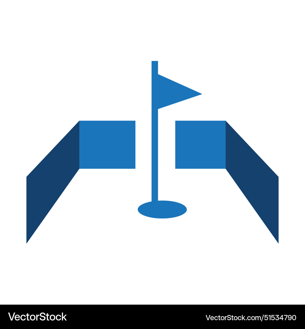 Simple modern indoor golf logo design template Vector Image