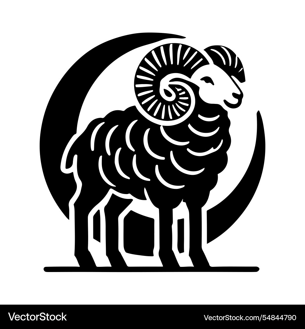 Unique dumba sheep silhouette for rustic Vector Image