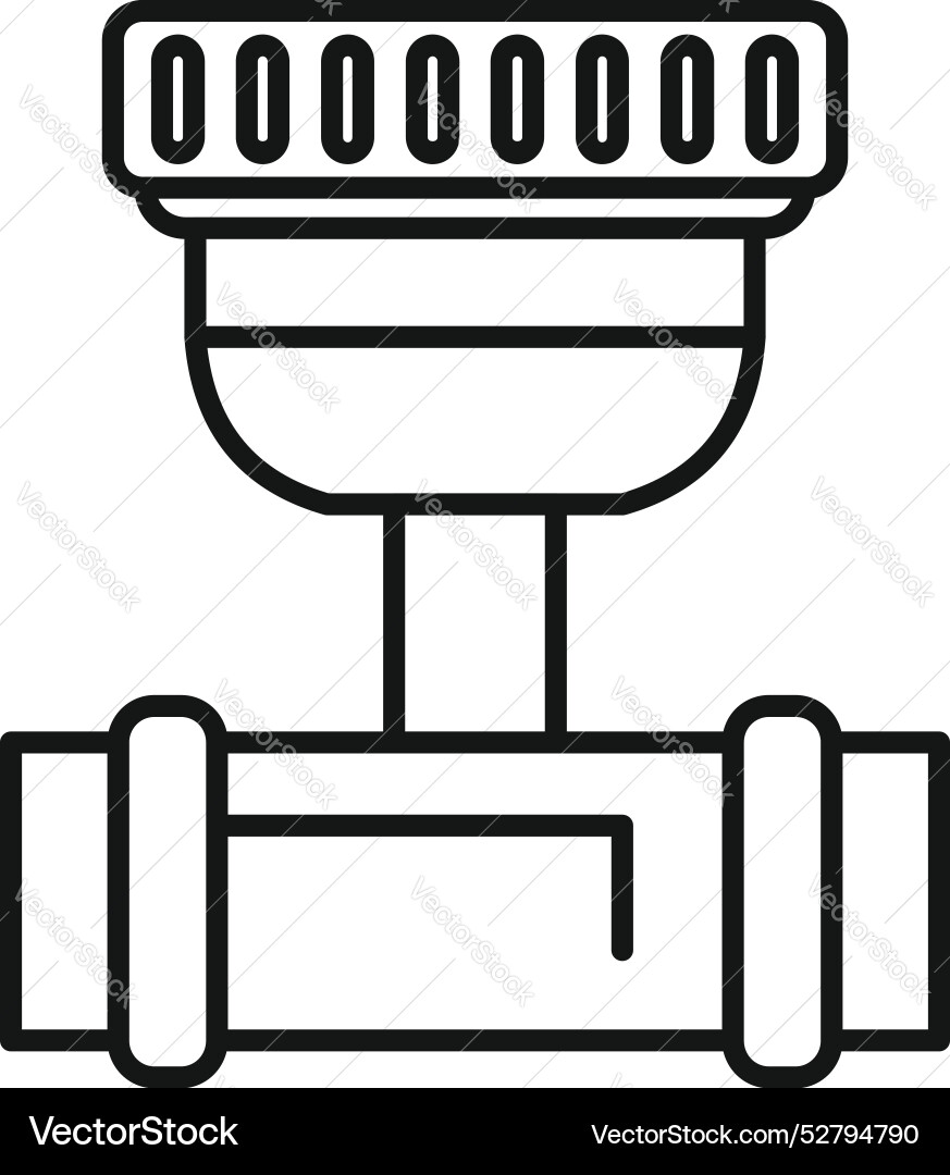 Water filter cartridge installing on pipe line Vector Image