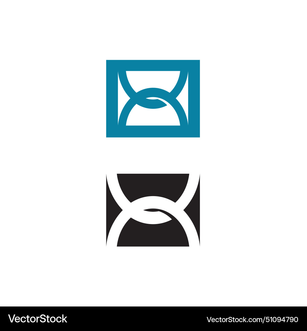 X logo and letter template design graphic Vector Image