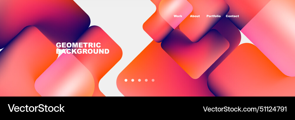 A vibrant geometric backdrop with red and orange Vector Image