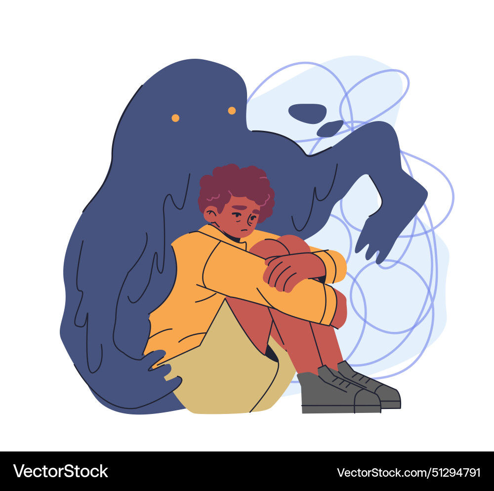 Abstract concept of mental health problems Vector Image