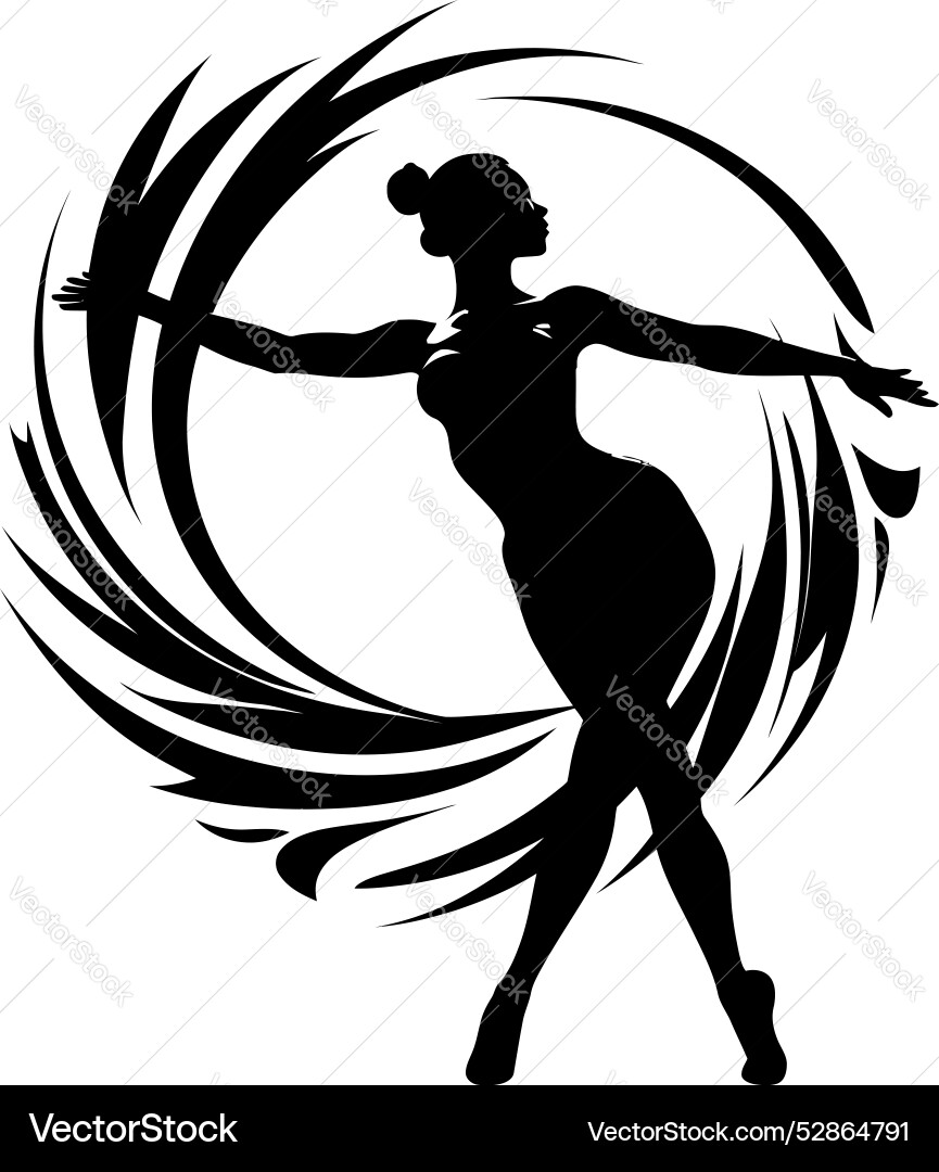Enchanted movement dancer soul symbol melodic Vector Image