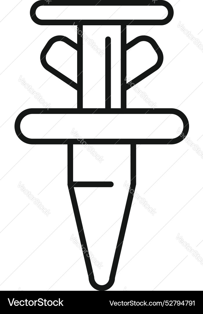 Rivet gun pulling metal fastener holding Vector Image