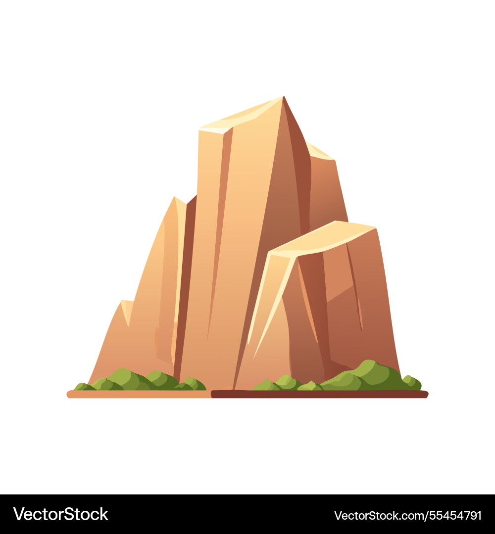 Rocky cliff Royalty Free Vector Image - VectorStock