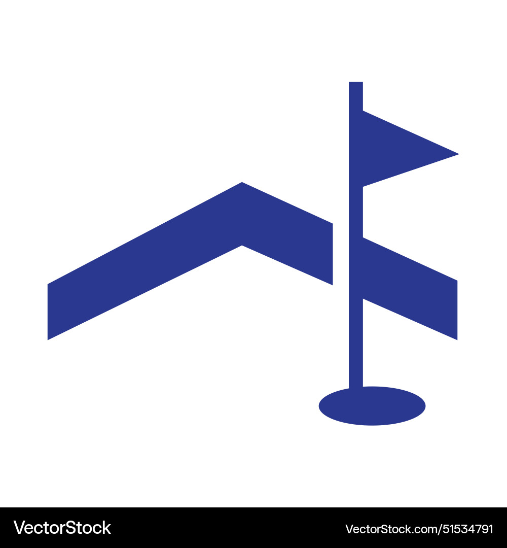 Simple modern indoor golf logo design template Vector Image