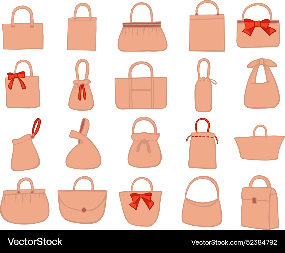 Bag shopping fashion and package doodle Royalty Free Vector