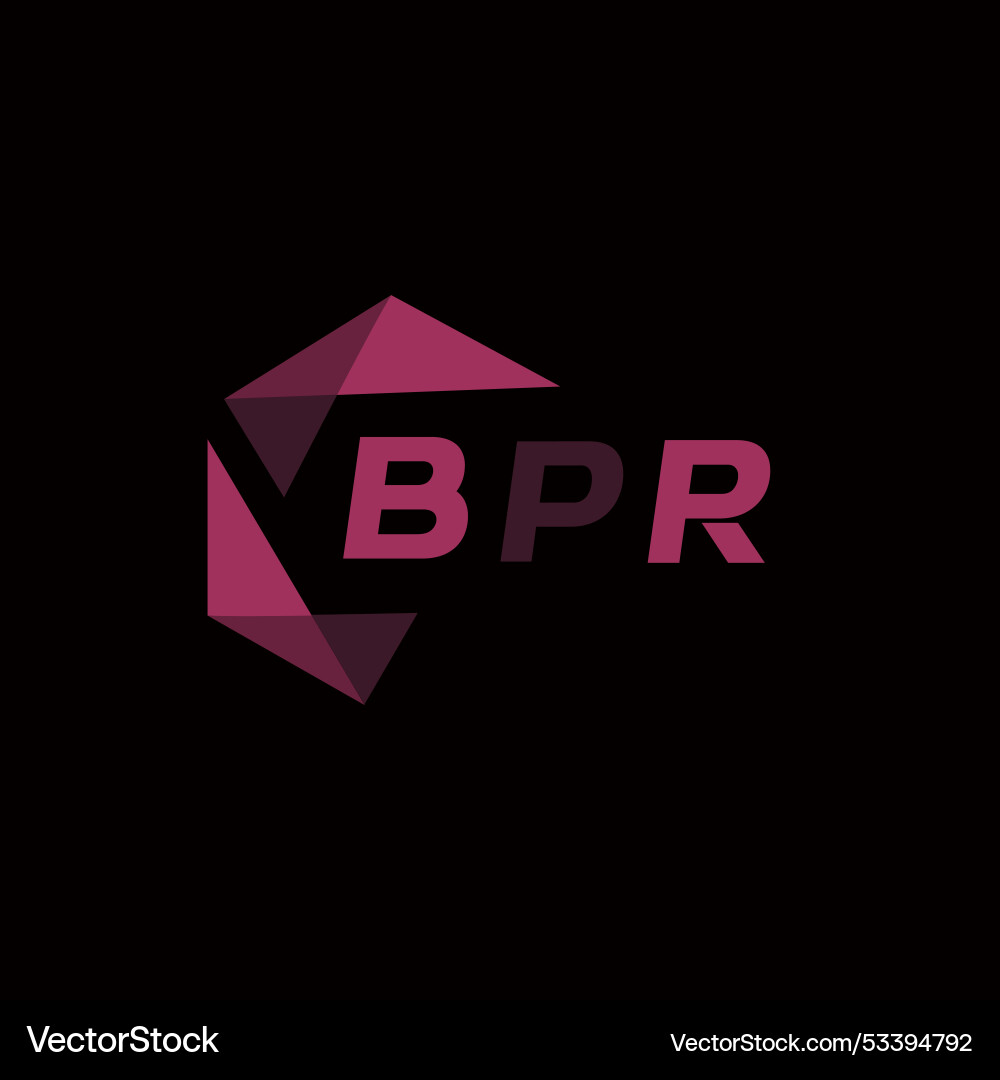 Bpr creative minimalist letter logo unique Vector Image