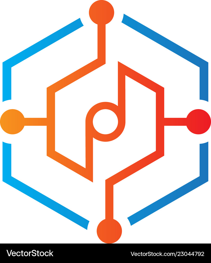 Connect technology connection logo Royalty Free Vector Image