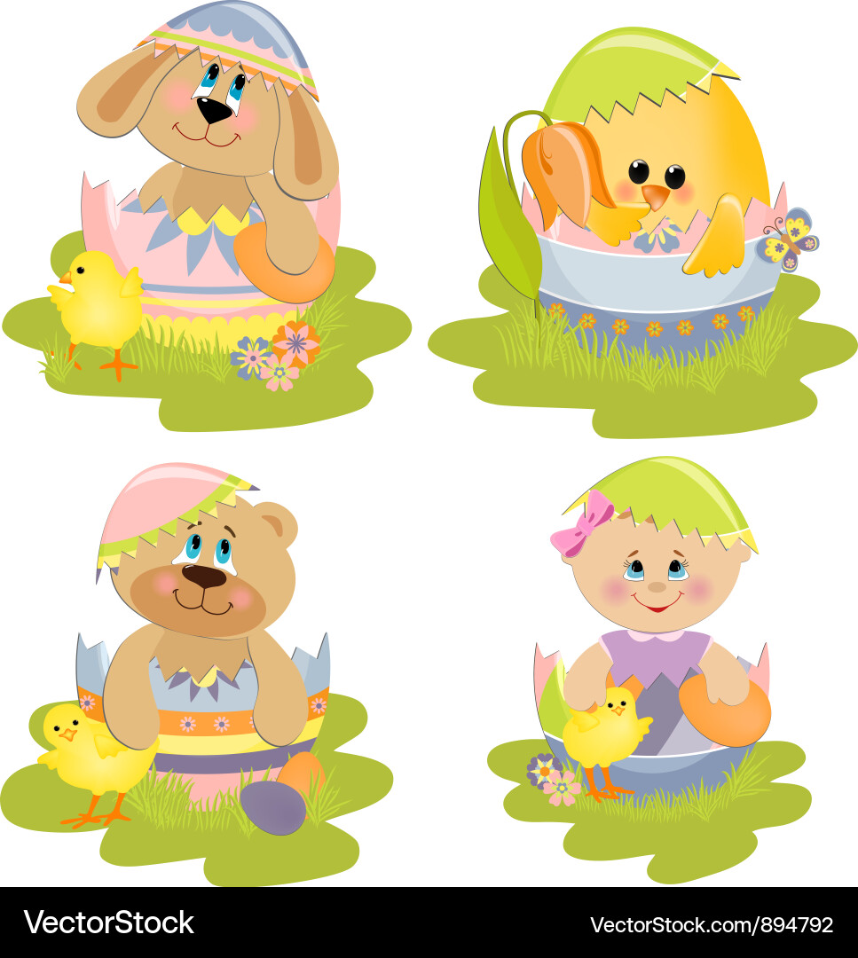 Cute easter Royalty Free Vector Image - VectorStock