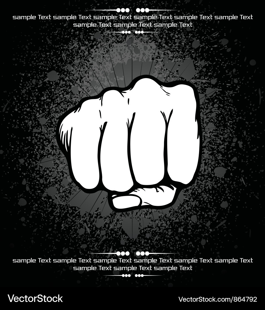Fist background Royalty Free Vector Image - VectorStock