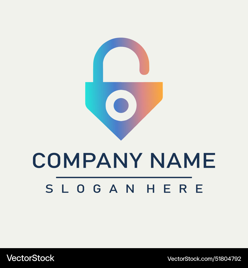 Security logo address symbol lock Royalty Free Vector Image