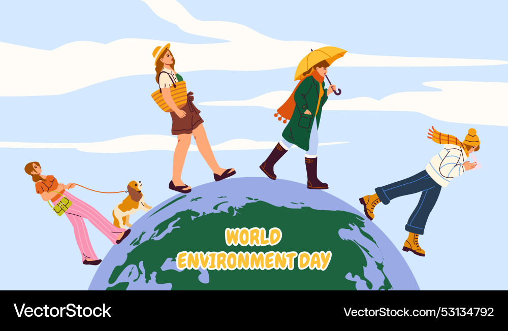 World environment day poster care about nature Vector Image